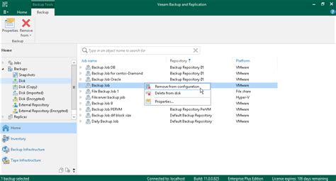 从配置中删除备份 Veeam Backup Guide For Vsphere