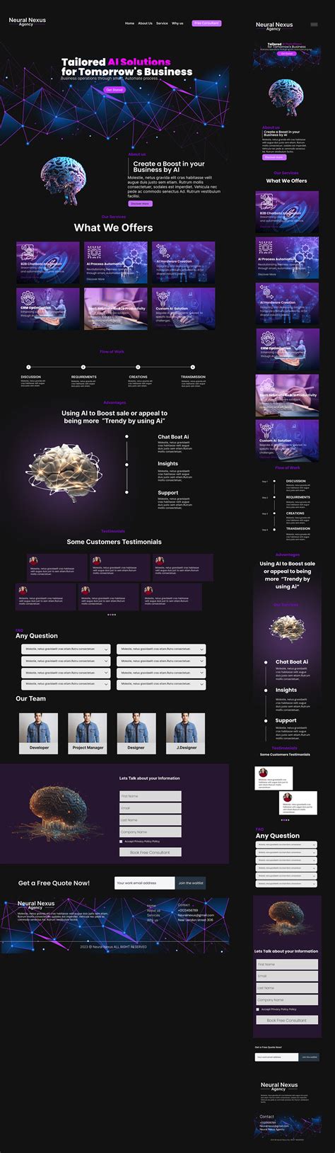 Neural Nexus Ai Agency Web Design On Behance