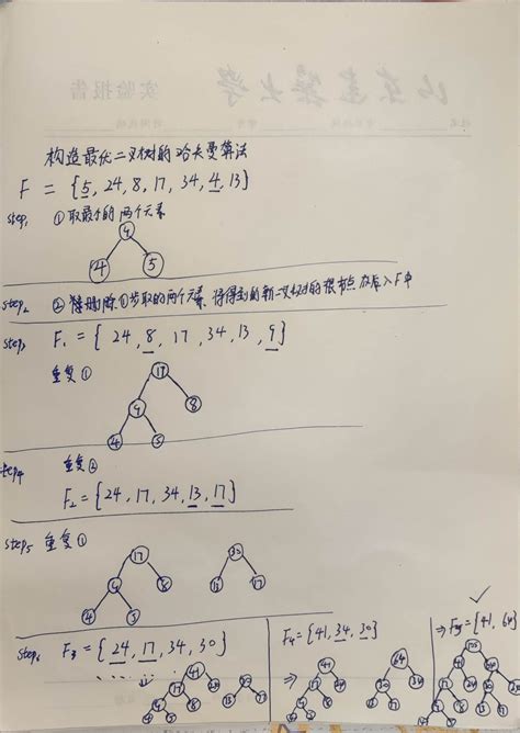 构造最优二叉树的哈夫曼算法 最优二元树算法 csdn博客