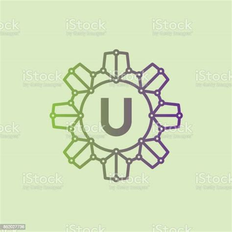 기술 초기 편지 U 아이콘 디자인 개념에 대한 스톡 벡터 아트 및 기타 이미지 개념 개념과 주제 공장 산업 건물 Istock