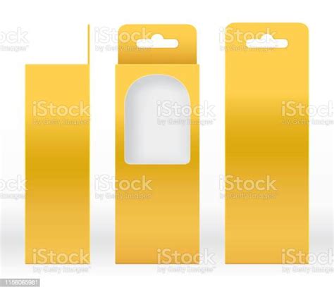 매달려 상자 골드 창 모양 포장 템플릿 빈 잘라 럭셔리 빈 상자 황금 노란색 템플릿 디자인 제품 패키지 선물 상자 노란색 골드 박스 포장 종이 크래프트 골판지 패키지 0명에