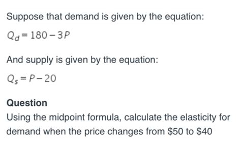 price elasticity of demand midpoint formula