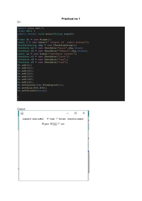 Practical No 1 Java Ggddsqsasd Practical No 1 Q1 Import Java
