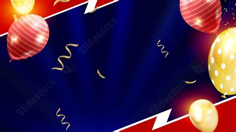 Cute Poster Blue Marketing Balloon Red Powerpoint Background For Free Download Slidesdocs