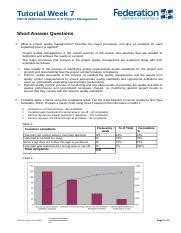 Lab Project Doc Docx Tutorial Week ITECH Introduction To IT Project Management Short
