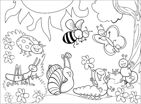 Nature Insects Coloring Pages
