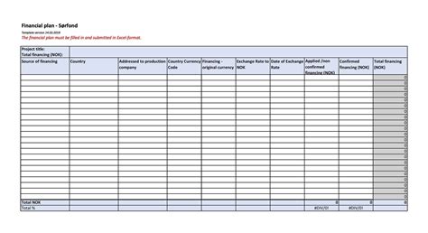 Free Printable Financial Plan Templates [excel Pdf Word] Business Plan