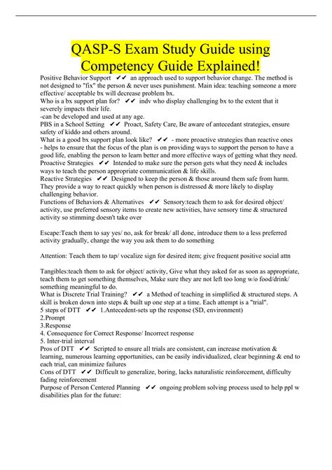 Qasp S Exam Study Guide Using Competency Guide Explained Qasp S