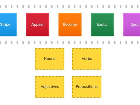 Word Classes Speed Sorting