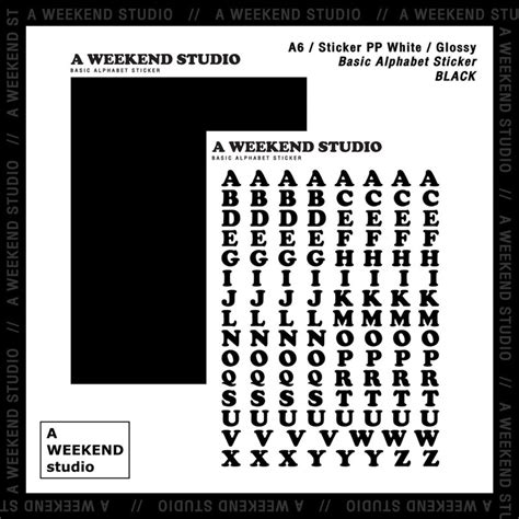 พร้อมส่ง Basic Alphabet Sticker สติกเกอร์ไดคัทตัวอักษร A Z Shopee Thailand