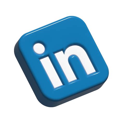 Premium Photo 3d Floating Shiny Linkedin Logo Social Media Mobile App
