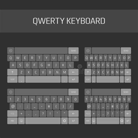 Qwerty Keyboard Full Set Stock Vector Illustration Of Element 141748298