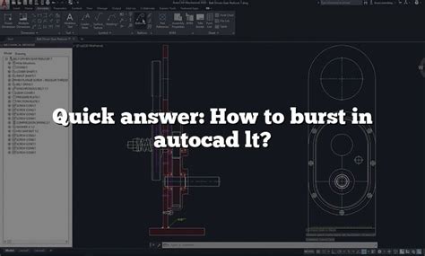 Quick Answer How To Burst In Autocad Lt