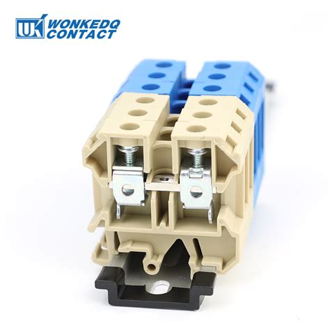 Sak16en Brass Contact Feed Through Terminal Blocks Sak 16 Mm² Din Rail Connector Sak 16en