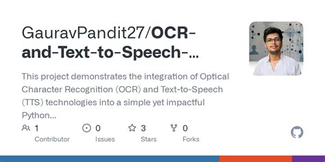 Github Gauravpandit27ocr And Text To Speech Application This