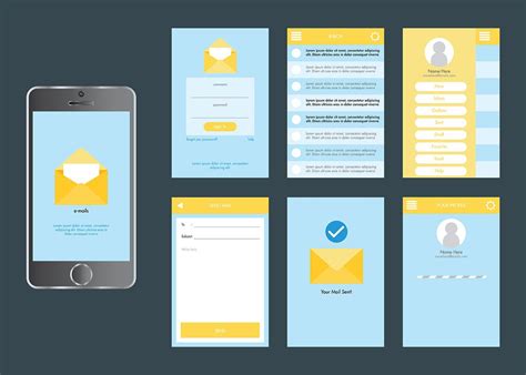 Mobile App Gui Vector Set 182684 Vector Art At Vecteezy