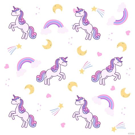 Unicorn Pattern Vector In Svg Png Illustrator  Eps Download
