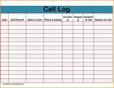 Sales Call Report Template Free Daily Excel Log