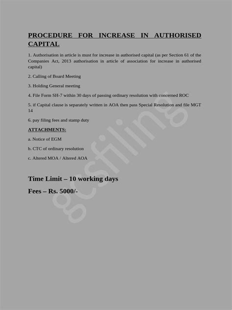 Increase In Authorised Capital Pdf