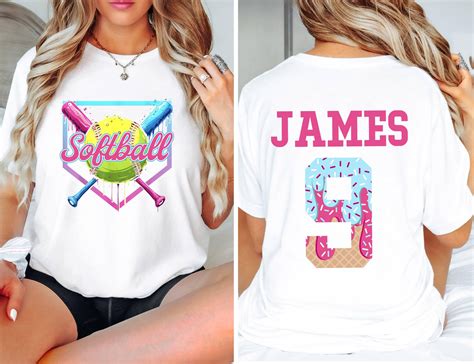 Personalized Softball Drip Mom Shirt T For Mom Ice Cream Drip Tee