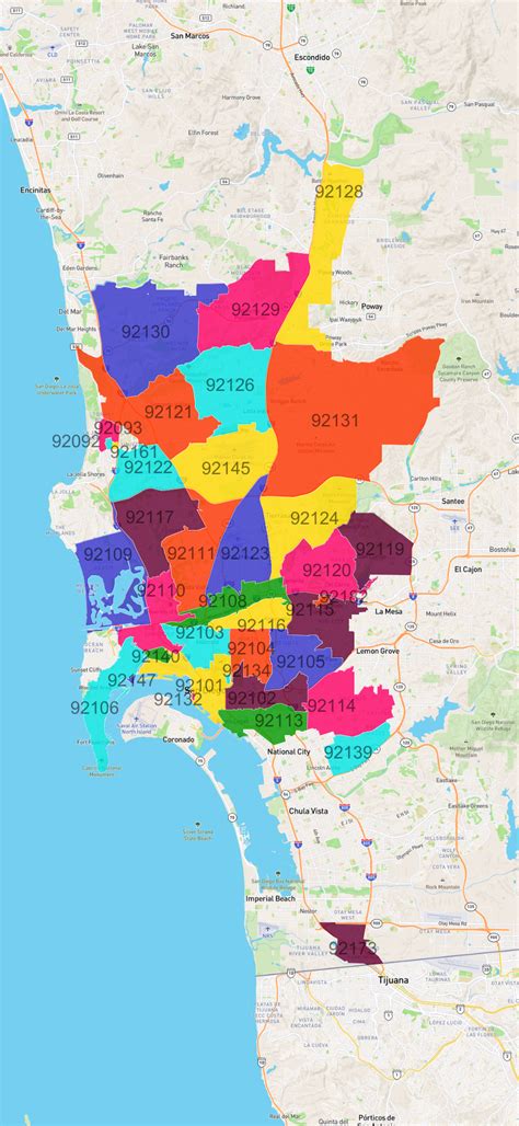 Zip Codes In San Diego