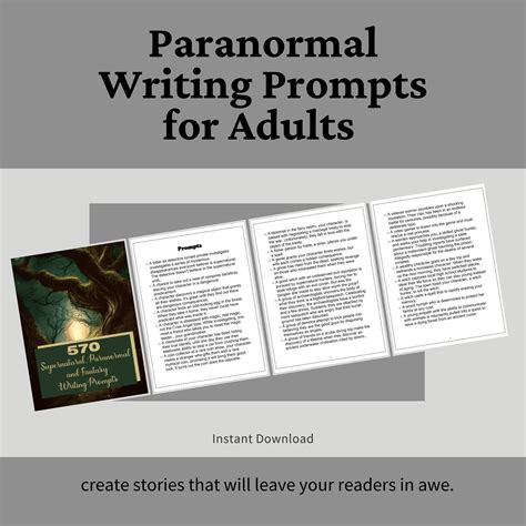 Supernatural Paranormal And Fantasy Writing Prompts Writing Prompts