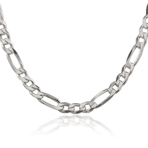 925 Sterling Silver 675mm Figaro Link Chain Necklace