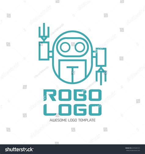 Simple Smart Robot Logo Template Vector Stock Vector Royalty Free Shutterstock