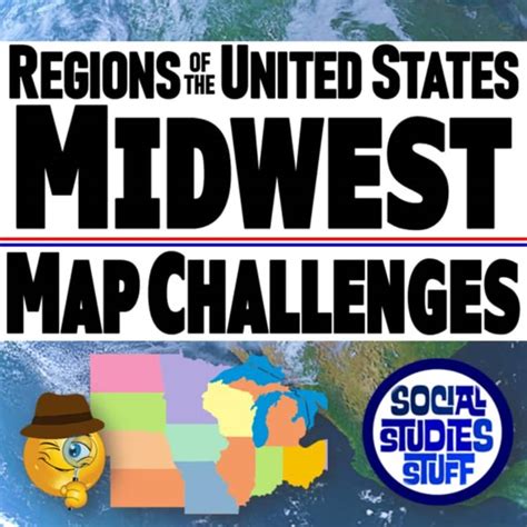 Midwest Region Map Challenges Us Geography Physical And Political