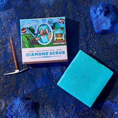 Dr Squatch® Minecraft™ Diamond Scrub All Natural Bar Soap For Men 1p