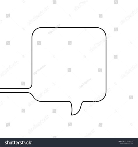 Continuous Line Drawing Square Speech Bubble Stock Vector Royalty Free 1152182789 Shutterstock