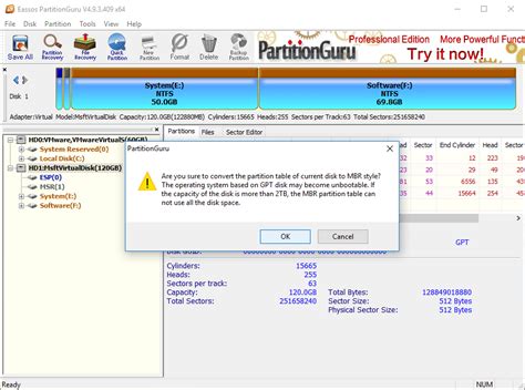 Fix The Selected Disk Is Of The GPT Partition Style EASSOS