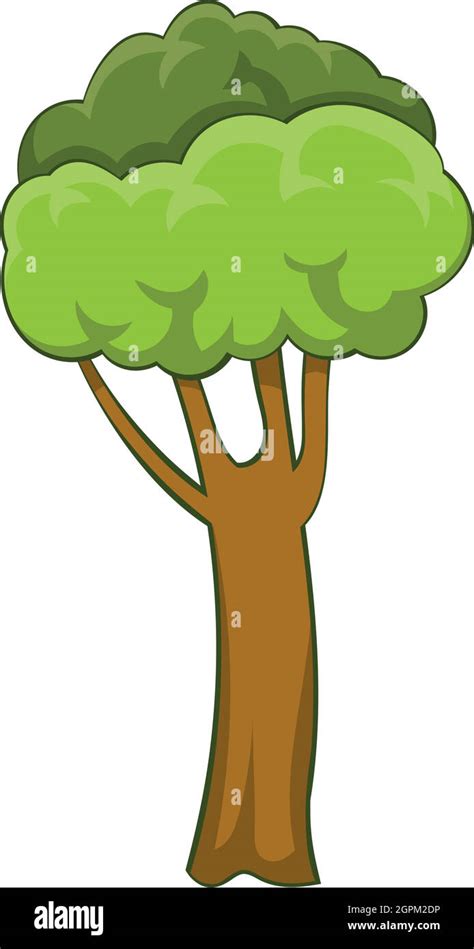 High Tree Icon Cartoon Style Stock Vector Image Art Alamy