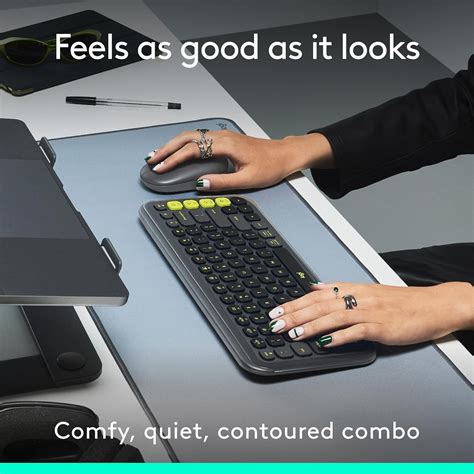 Buy The Logitech Pop Icon Keyboard And Mouse Combo Graphite 920