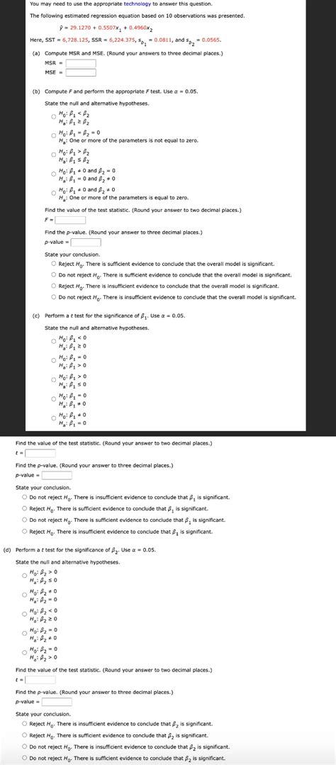 Solved Find The Value Of The Test Statistic Round Your