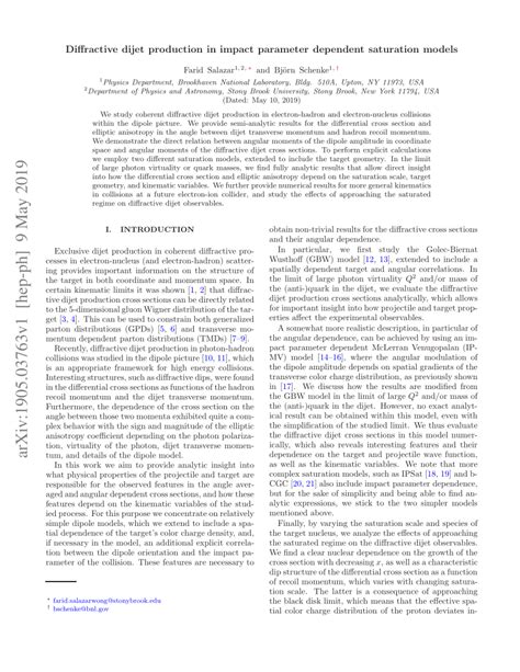Pdf Diffractive Dijet Production In Impact Parameter Dependent Saturation Models