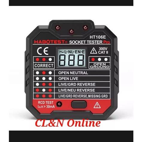 Habotest Advanced Rcd Electric Socket Tester Automatic Neutral Live