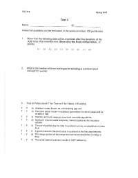 Test 2 Questions For Software Design And Data Structures CS 2114 Docsity