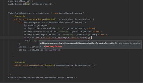 Java Passing Firebase Data From One Activity To Another Via Clickable Listview Stack Overflow