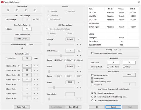 Throttlestop Fivr Controls Greyed Out Roverclocking