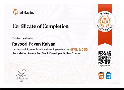 Ravoori Pavan Kalyan On Linkedin Im Glad To Share That Certificate On Completion Of Htmland Css