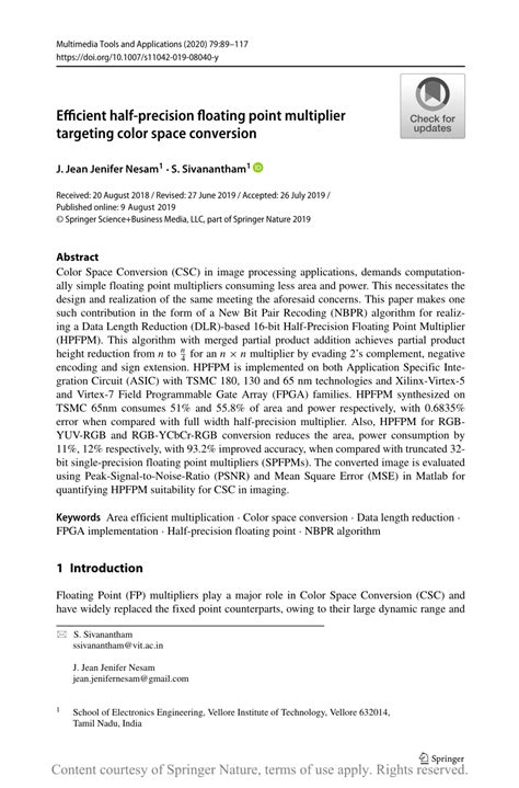 Efficient Half Precision Floating Point Multiplier Targeting Color
