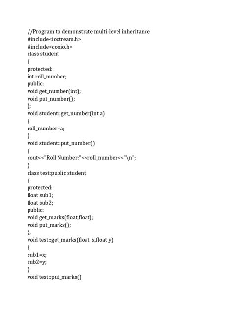 2 Multi Level Inheritance Pdf