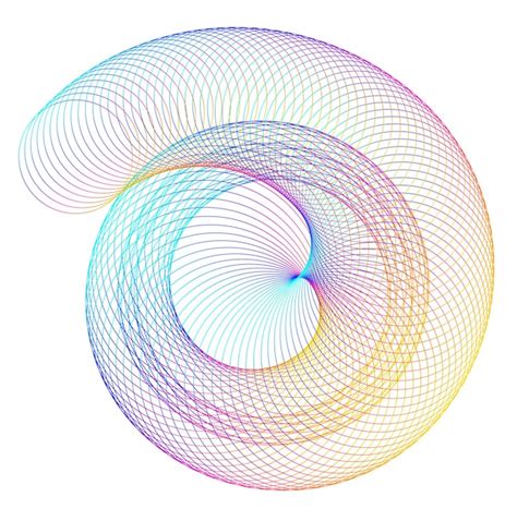 Premium Vector Abstract Spiral Rainbow Design Element On White Background Of Twist Lines