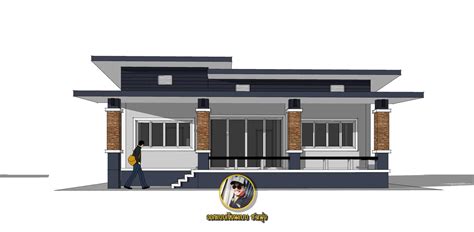 แบบบ้านโมเดิร์น P 247 บ้านชั้นเดียว 3 ห้องนอน แปลนบ้านชั้นเดียว