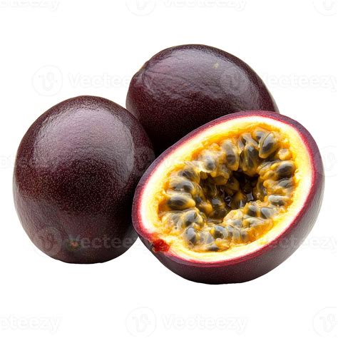 Fresh Passion Fruit Whole And Sliced 52885201 Png