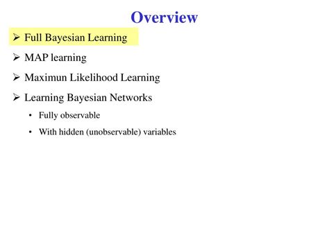 PPT Bayesian Learning And Learning Bayesian Networks PowerPoint Presentation ID