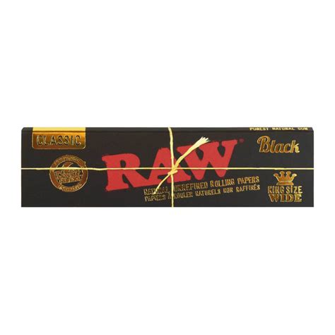 Raw Black Rolling Papers King Size Wide Bc Smoke Shop