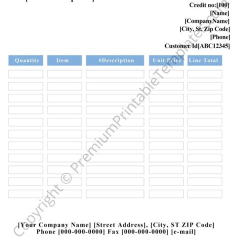 Business Invoice Template Printable In PDF Word