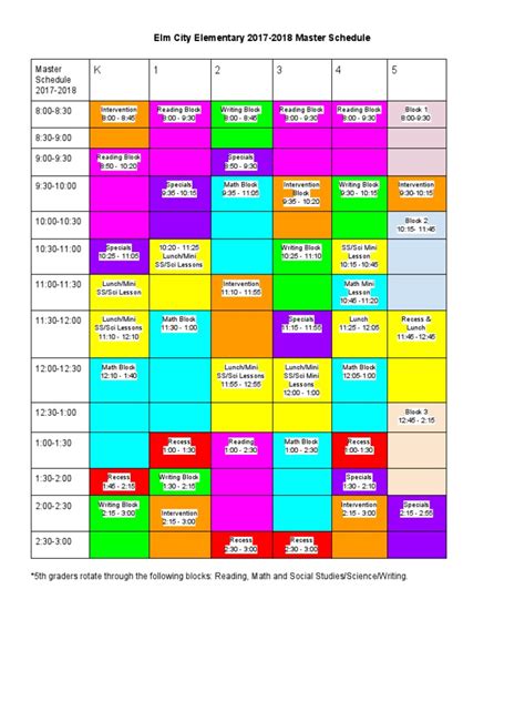 Ece Color Code Schedule 2017 2018 Pdf